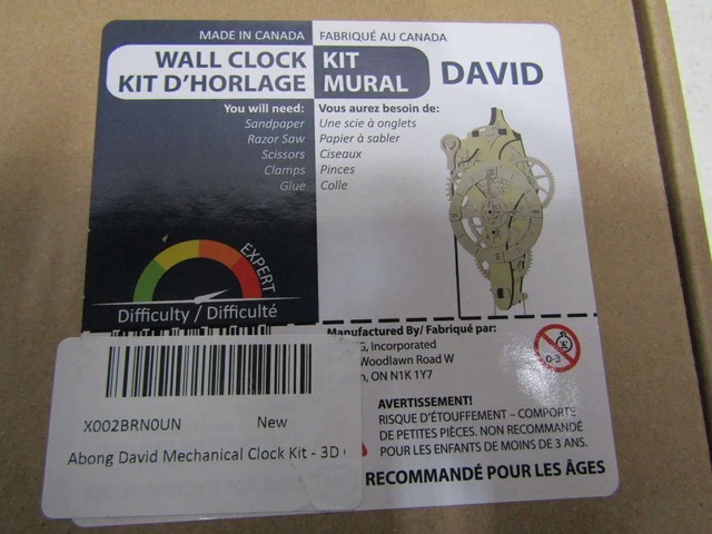 See Notes Abong David K1021 Mechanical 3d Clock Natural Wood Puzzle ...