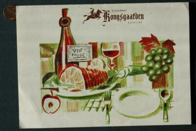 July 22 1963 Roskilde Denmark Kongsgaafden Restaurant menu VINTAGE ...