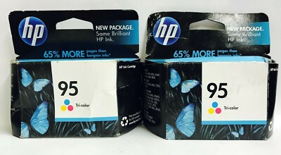 New Genuine 2PK HP 95 Color Ink Cartridges Box DeskJet 460wf Mobile ...