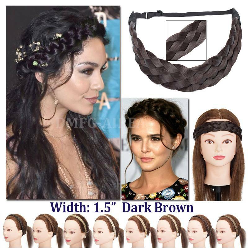 Thick Plaited Braided Headband Chunky Hair Extensions Real as Human ...
