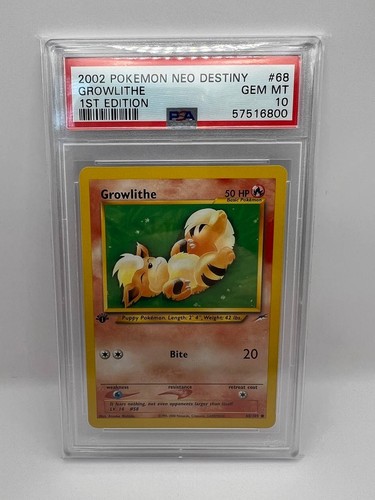 2002 Pokemon Neo Destiny 1st Edition #68 Growlithe PSA 10 GEM MINT | eBay