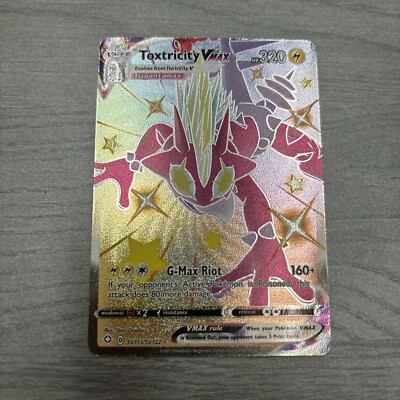 Pokémon TCG Toxtricity VMAX Shining Fates SV113/SV122 Holo Shiny Holo ...