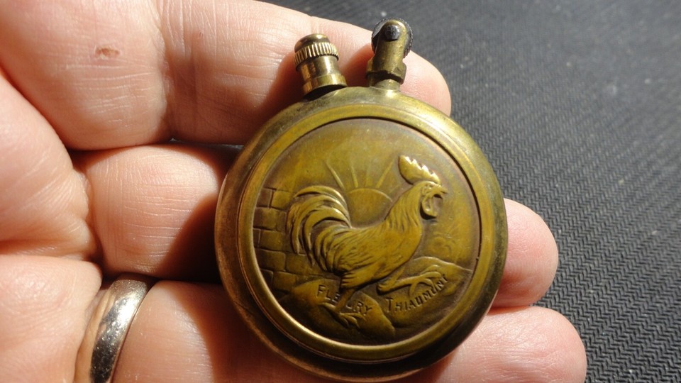 Vintage Military Cannon and Rooster Cigar Cigarette Lighter | eBay