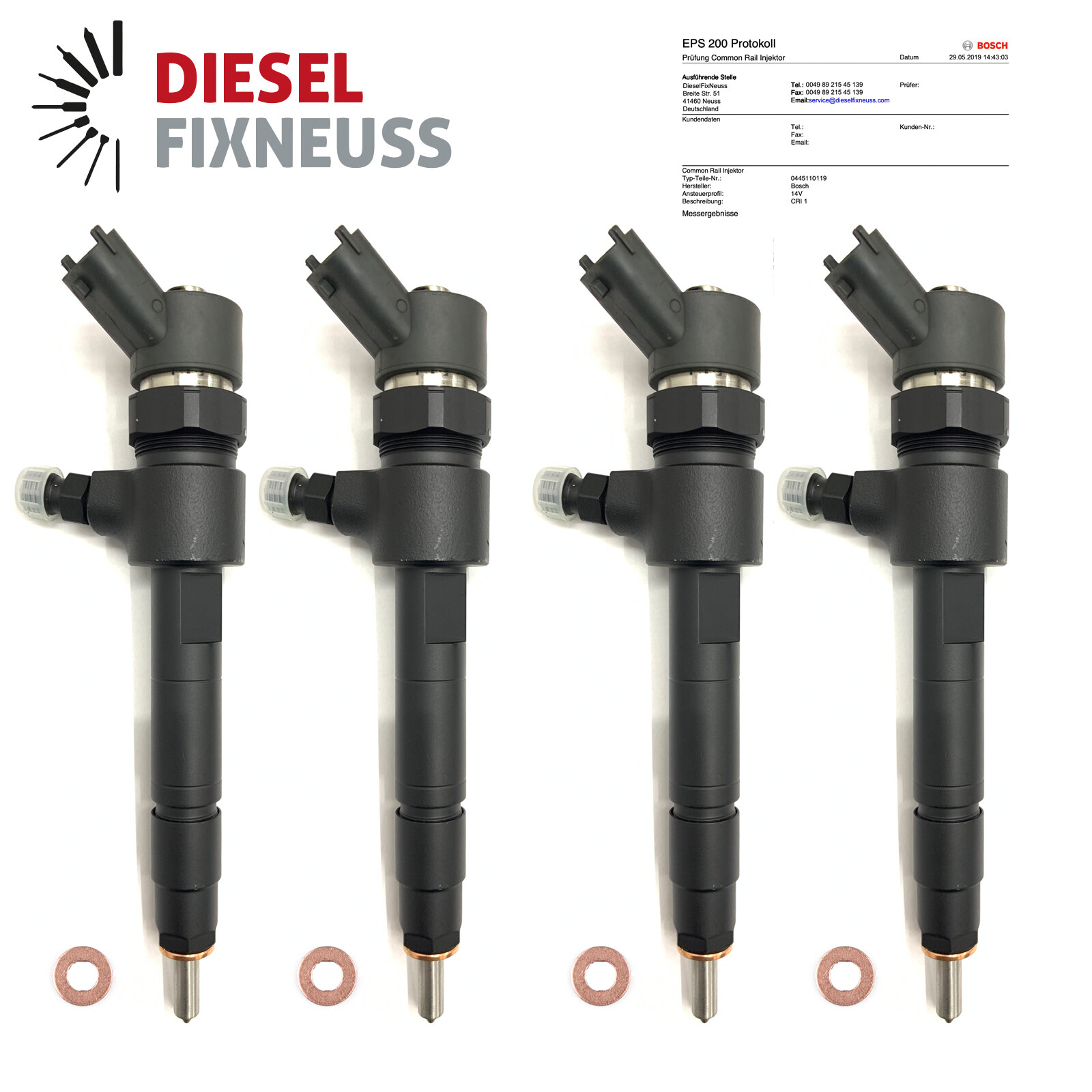 4x Original Bosch Injektor Fiat / Alfa Romeo / Lancia 1.9 JTD ...