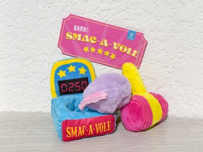Bark Box Carnival Barker Smac-a-Vole 3 in 1 Toy Small Plush Squeaky Dog ...