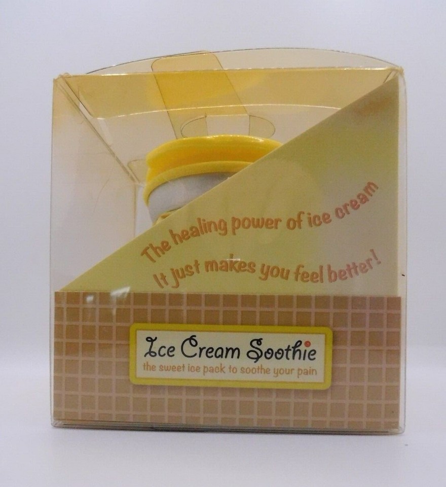 NEW Ice Cream Soothie Yellow Lemon Twist Ice Pack for Hot or Cold Use # ...
