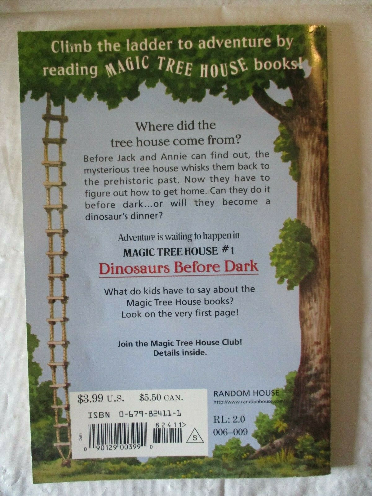 Magic Tree House Book Dinosaurs Before Dark by Mary Pope Osborne 1992 ...
