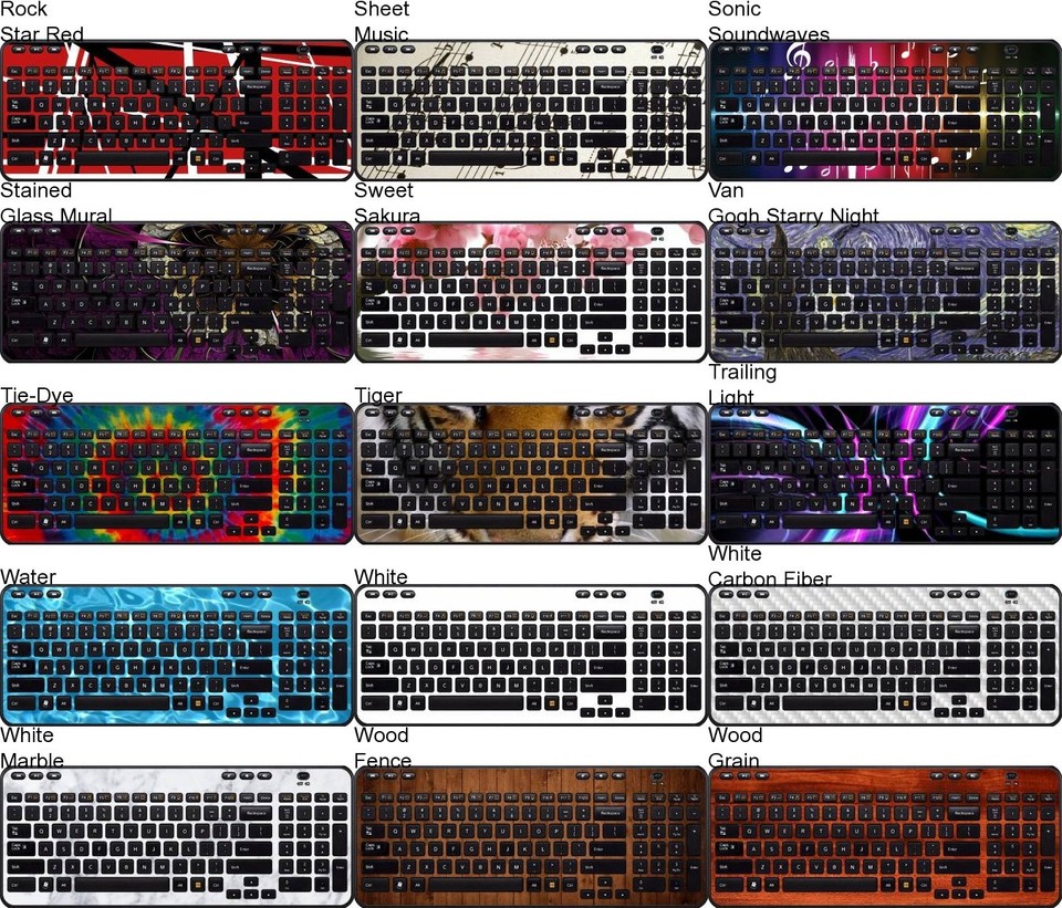 Choose Any 1 Vinyl Decal/Skin for Logitech K360 Keyboard - Free US ...