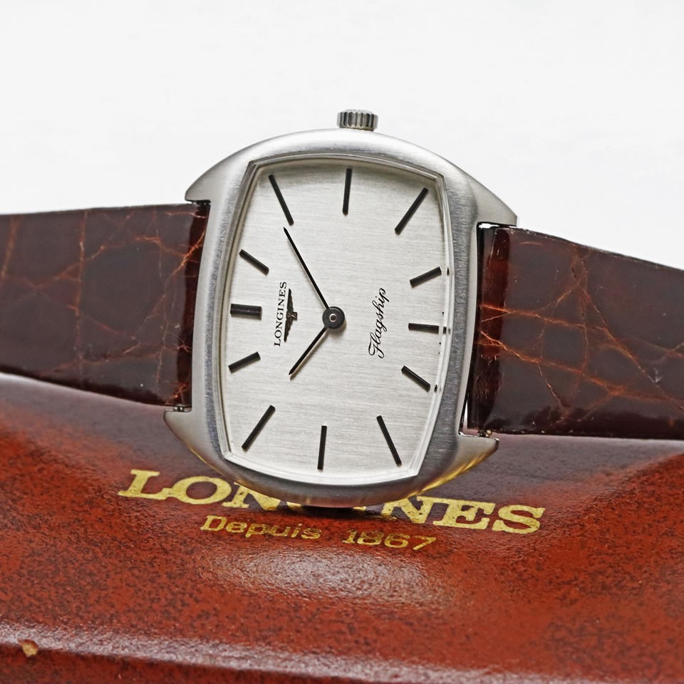 Longines Flagship 4016 2 Vintage 36mm Stainless Steel Leather Band Used ...