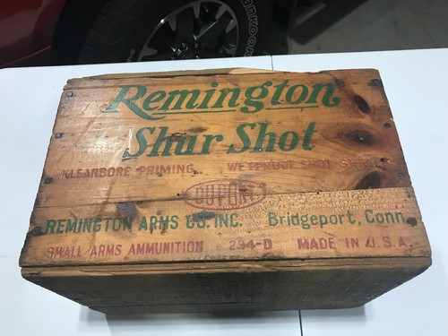 Vintage Remington Arms Shur Shot DuPont 12ga Wood Ammo Crate/Box | eBay