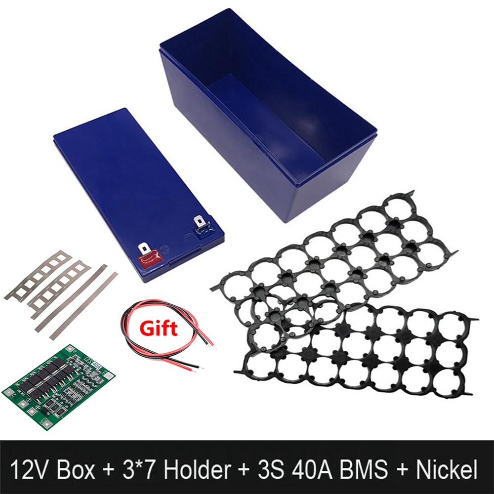 12V 3S 7P 40A BMS Li-ion Battery Pack DIY Case Holder for 18650 Power ...