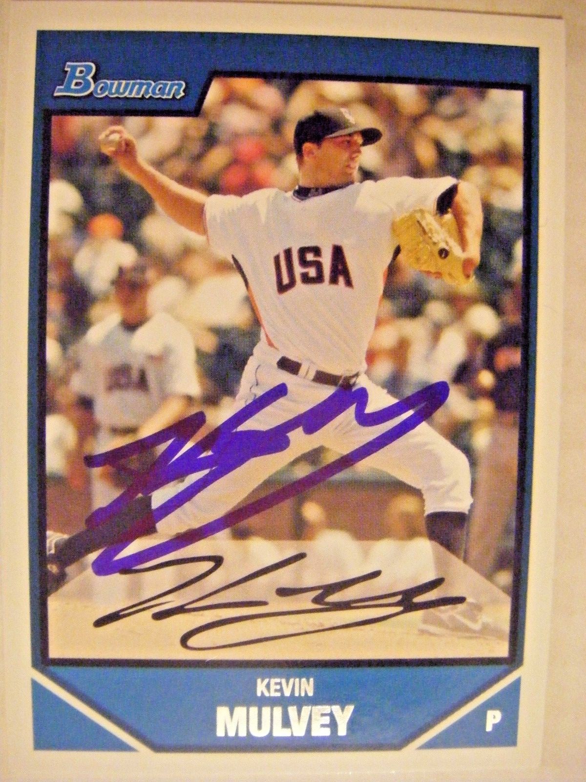 KEVIN MULVEY signed RC TWINS METS 2007 Bowman Draft baseball card AUTO ...