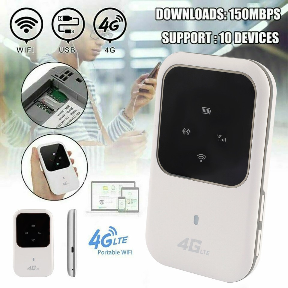 Wireless Unlocked-4G LTE Mobile Broadband Wifi Routers Portable Modem ...