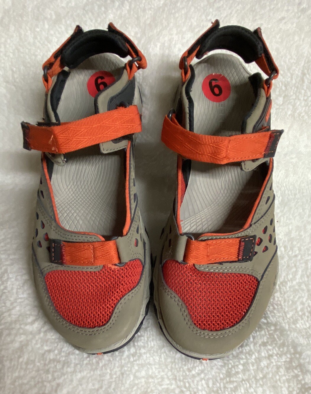 Merrell Women's All Out Blaze Sieve MJ Hiking Sandals Taupe Orange Size ...