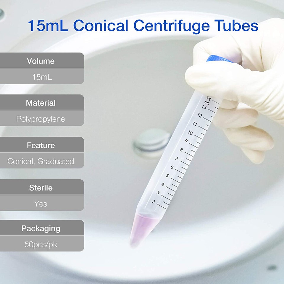 15ml Conical Centrifuge Tubes Sterilized,Falcon Tubes,Test Tube Sample ...