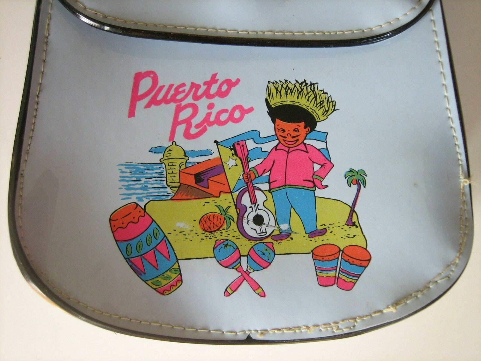 VNTG Puerto Rico EL MORRO Girl's Child BLUE Handbag Purse 5"x5.5"x 1 ...