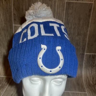 Indianapolis Colts New Era Winter Hat Unisex Blue/Gray Used | eBay