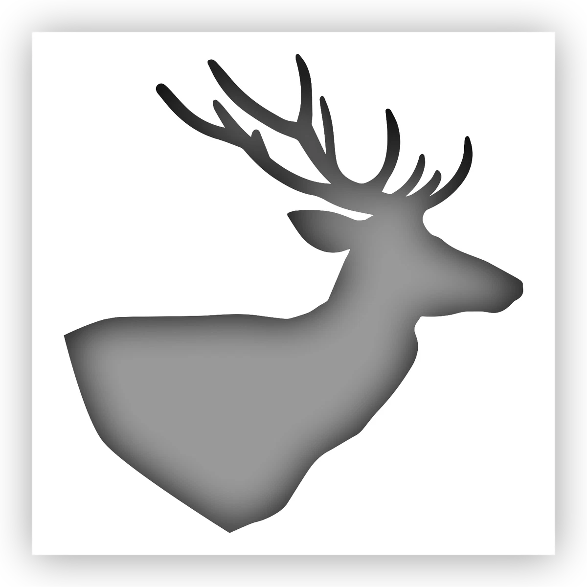 Deer Head Stencil Template