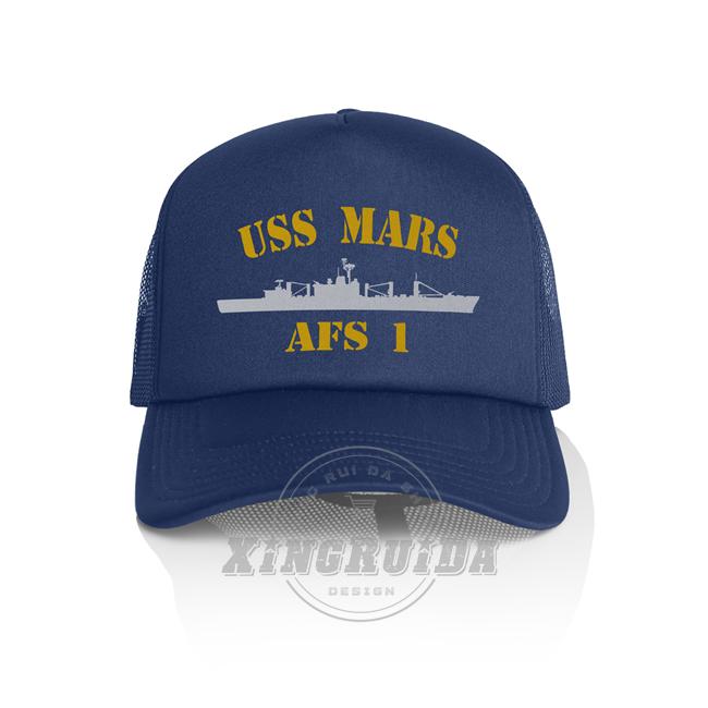 USS Mars Afs-1 Trucker Hat Foam Mesh Cap Baseball Cap Adjustable ...