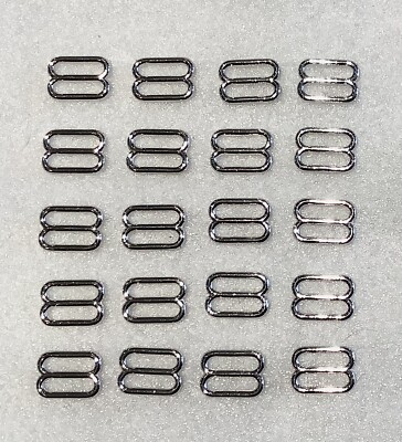 20 PC, 3/4” Chrome Plated Double Loop Belt Handbag Tack Leather Craft ...