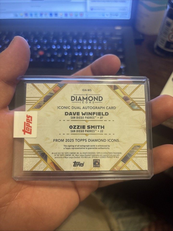 2025 Topps Diamond Icons - Dave Winfield & Ozzie Smith Dual Auto 20/25 ...
