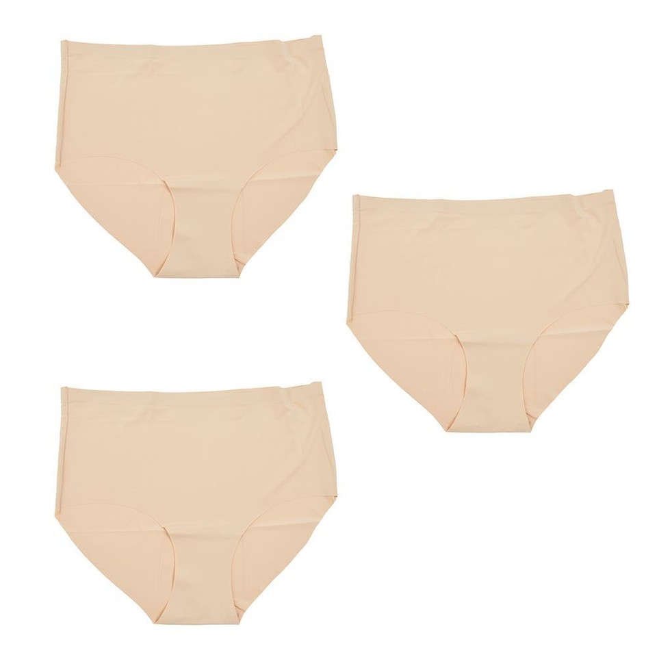 Anucci 3Pairs Seamless No VPL Full Briefs Smoothing Invisible Knickers ...