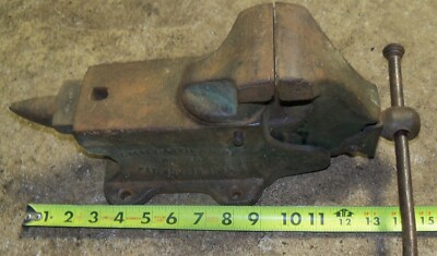 Rare Cheney Fulton Iron #20 3.25" Bench Anvil Stationary Machinist Vise ...