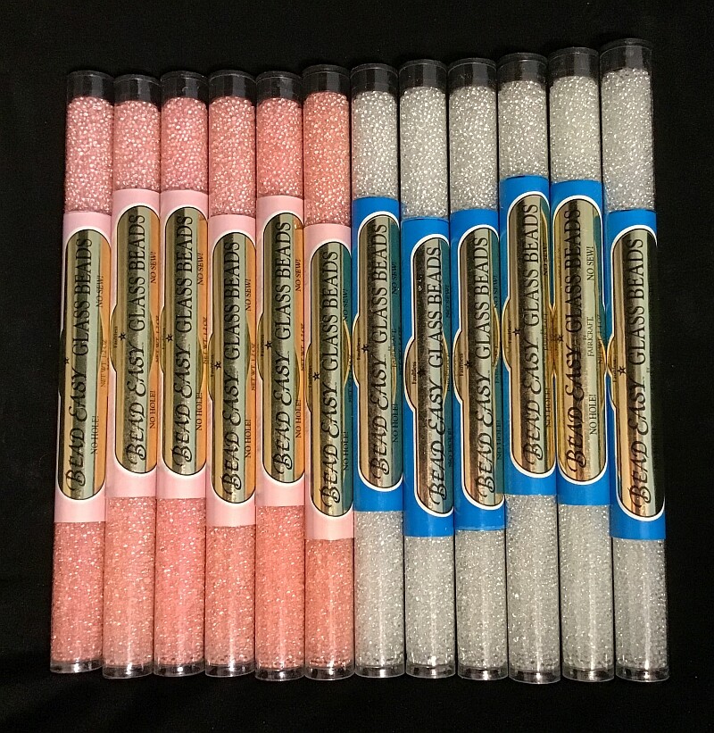 84 VIALS BEAD EASY NO HOLE GLASS BEADS/14 SIX PACKS/13 DIFFERENT COLORS ...