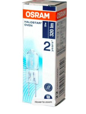 OSRAM Oven Lamp 20 Watts #64428 12V Halogen Cooker Bulb Halostar Oven ...