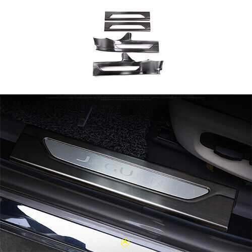 Sill Panel Protection Inner Door Black Steel Guard Trim For Jaguar XF ...