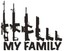Gun / Weapon MY FAMILY Decal / Window / Bumper Sticker 2 Sizes AR15 PRO ...