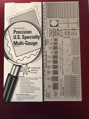 STAMP PERFORATION GAUGE - PRECISION MULTI GAUGE - 12 MEASURING DEVICES ...