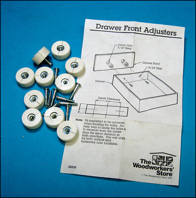 Qty(10) Drawer Front Adjusters 25mm The Woodworkers' Store Rockler | eBay