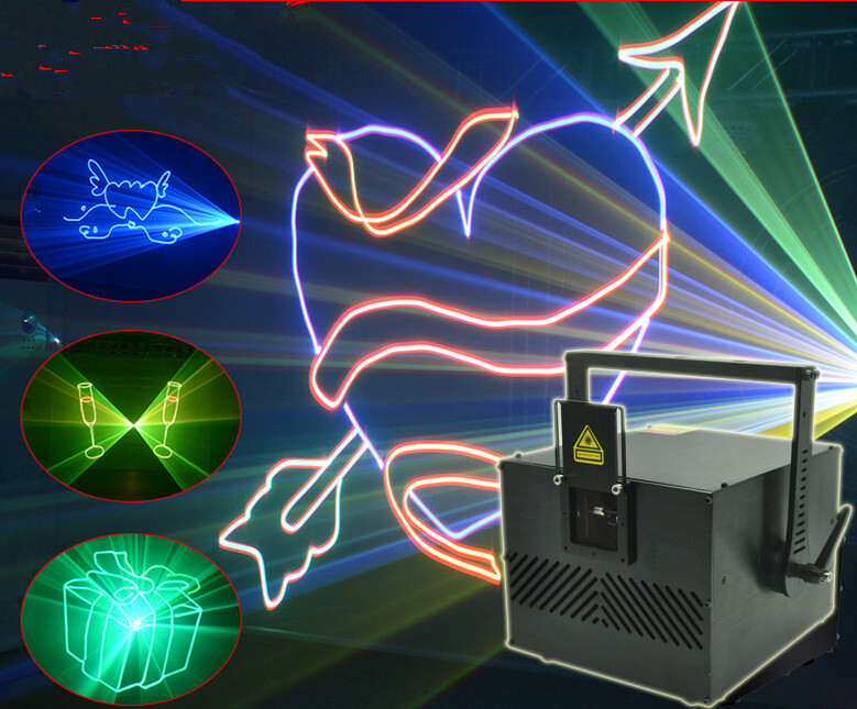 5W ILDA RGB Fullcolor Animation Scan DMX DJ Party Stage Laser Projector ...