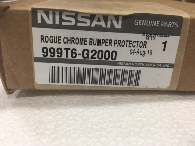 2014-2017 Nissan Rogue Chrome Rear Bumper Protector OEM NEW Genuine ...