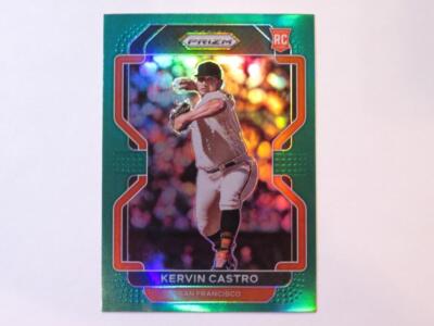 2022 Panini Prizm Baseball Kervin Castro Green Prizm Insert Rookie Card ...