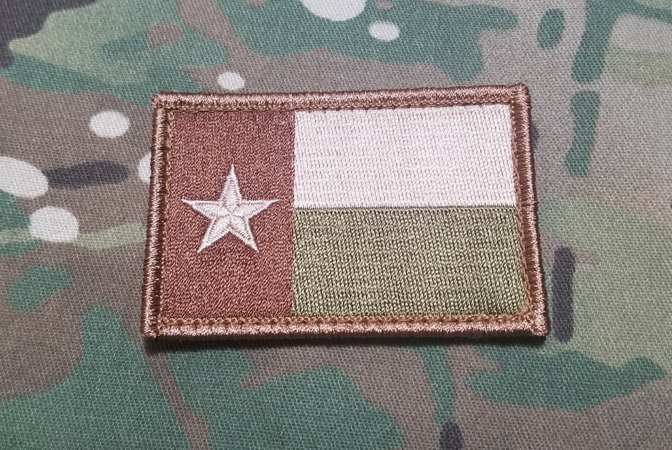 Texas Multicam Embroidered Patch Tan Green Tactical Military Morale ...