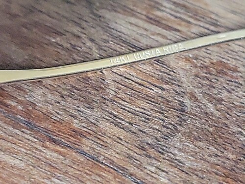 Vintage EternaGold 14K Yellow Gold Candy Stripe 8" Bangle Bracelet- 7.1 ...