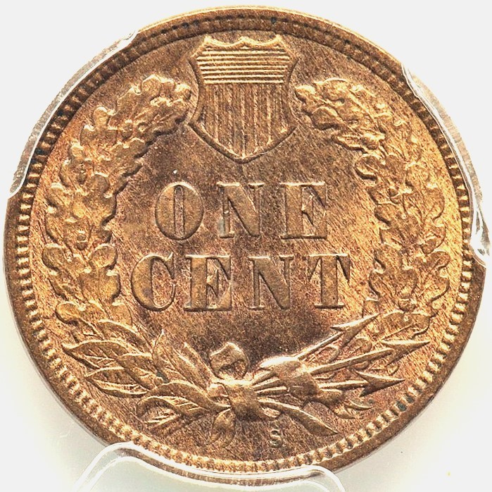 Indian Head Cent 1908-S PCGS MS-64 Red and Brown! San Francisco mint ...
