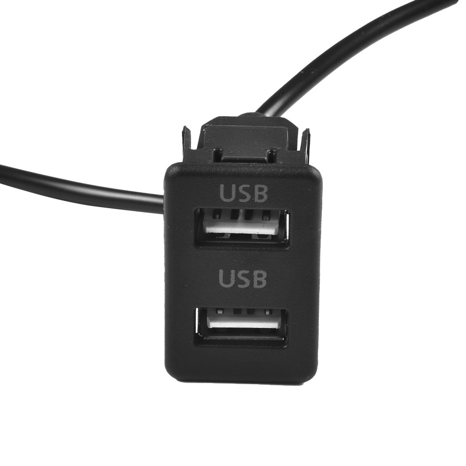 Efficient Charging Car Dash Mount Dual USB Port Panel Extension Adapter ...