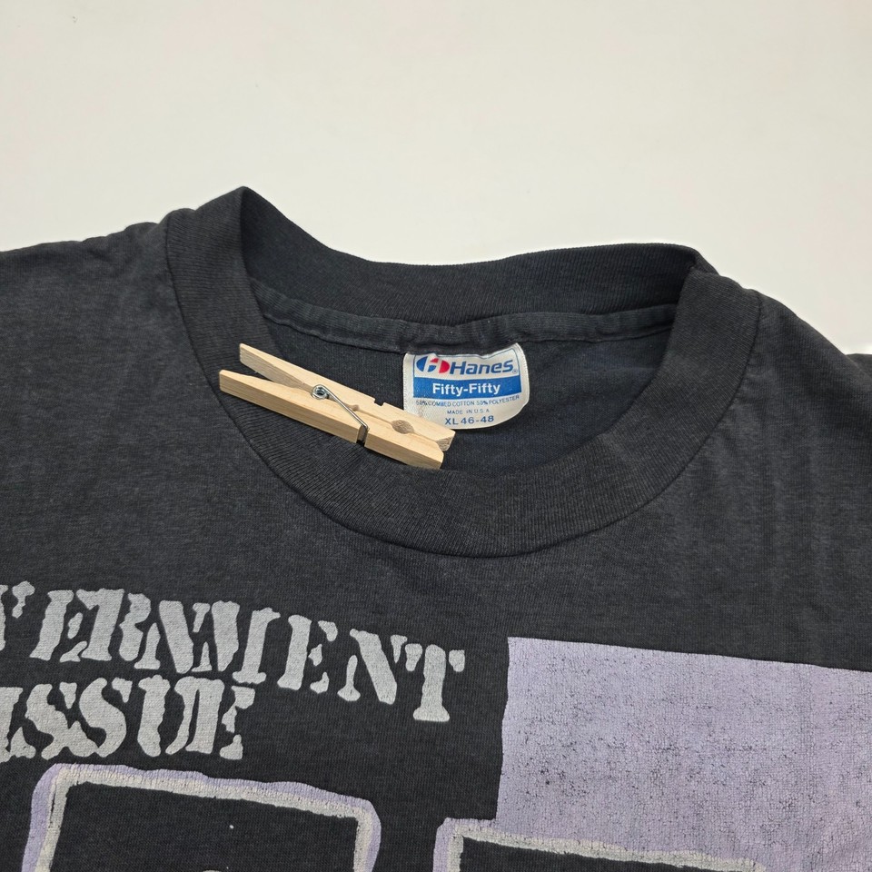 VTG Government Issue Band You Album T-Shirt Men Large 80s Rare Punk ...