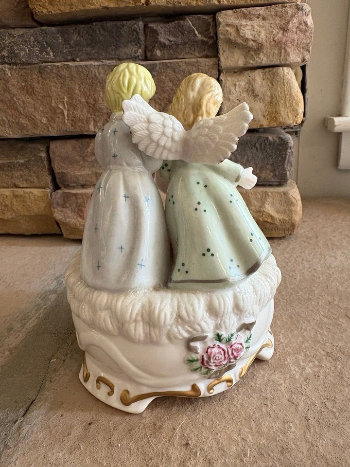 Vintage Cracker Barrel Angel Manger Christmas Come Let Us Adore Him ...