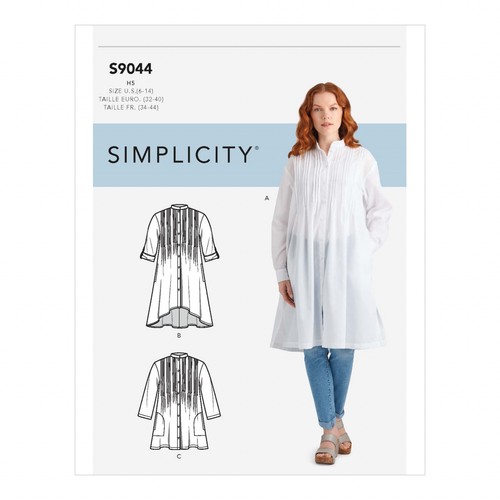 SIMPLICITY 9044 Misses Womens Ladies Shirts Tunics SEWING PATTERN 6-14 ...