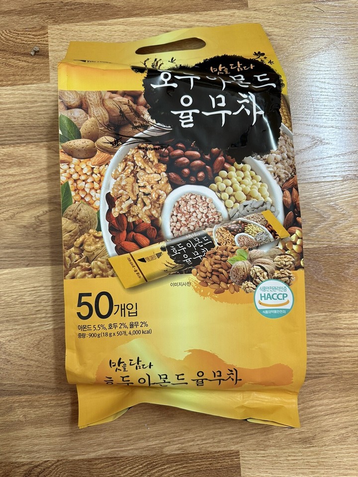 YURI All Natural Walnut Almond Adlay Tea 18g X 50 Sticks, Korean Tea | eBay