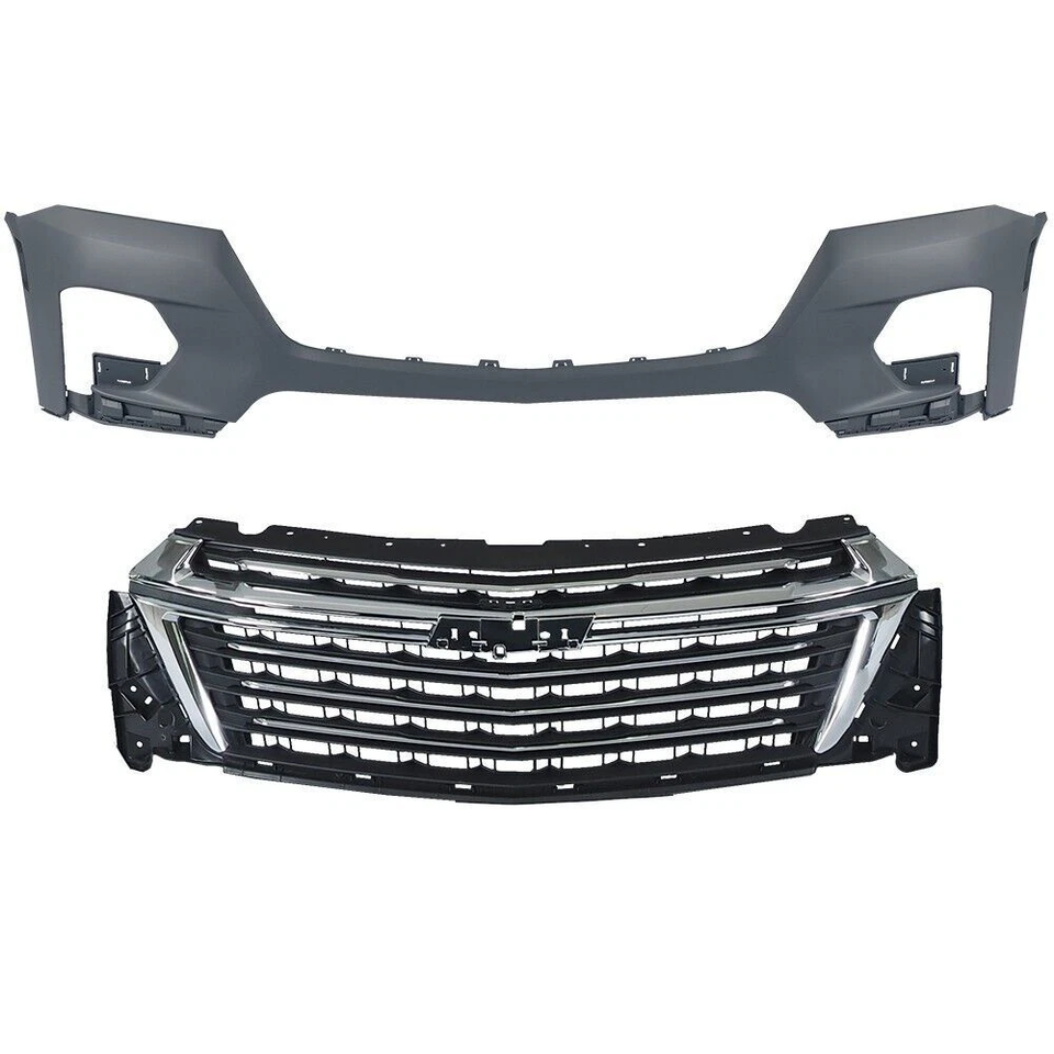 for Chevy Traverse 2022 2023 2024 Front Bumper Cover Grille Assembly ...
