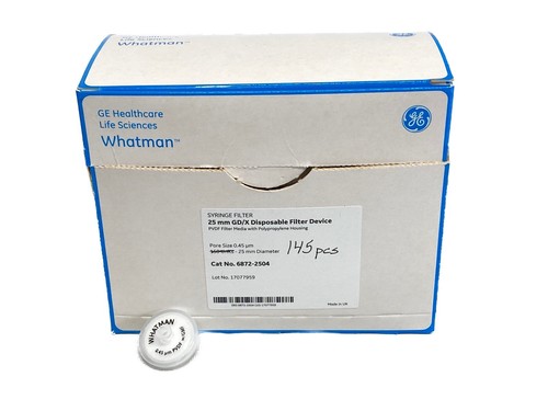 (145) WHATMAN 25mm GD/X Disposable Syringe Filter Devices 0.45um PVDF ...