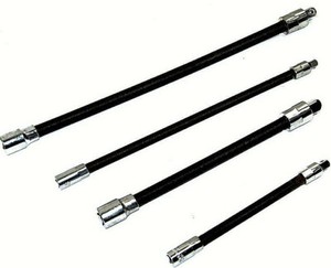 Flexible Extension Bars Long Socket 6" 8" 10" 12" Ratchet Flex 1/4" & 3 ...