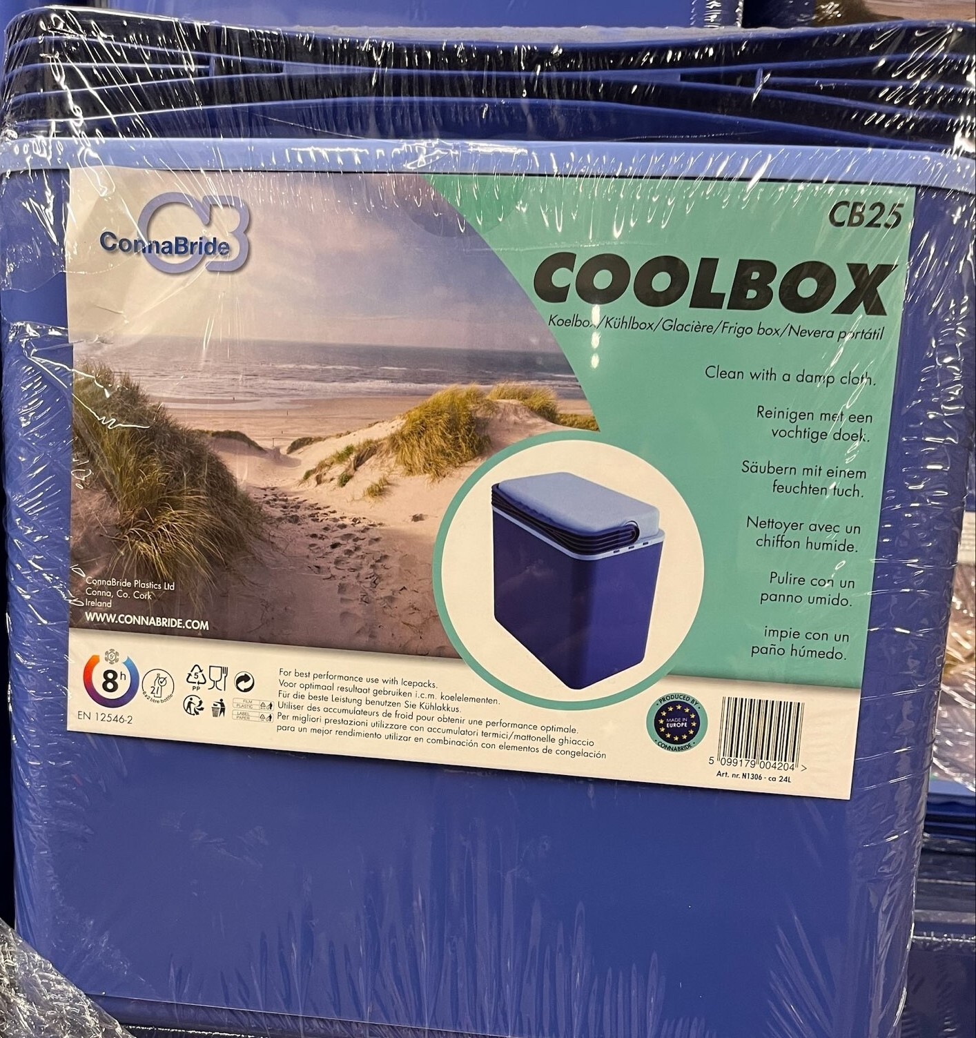 24L Cooler box or Ice Packs Insulated Camping Beach Picnic Travel Food ...