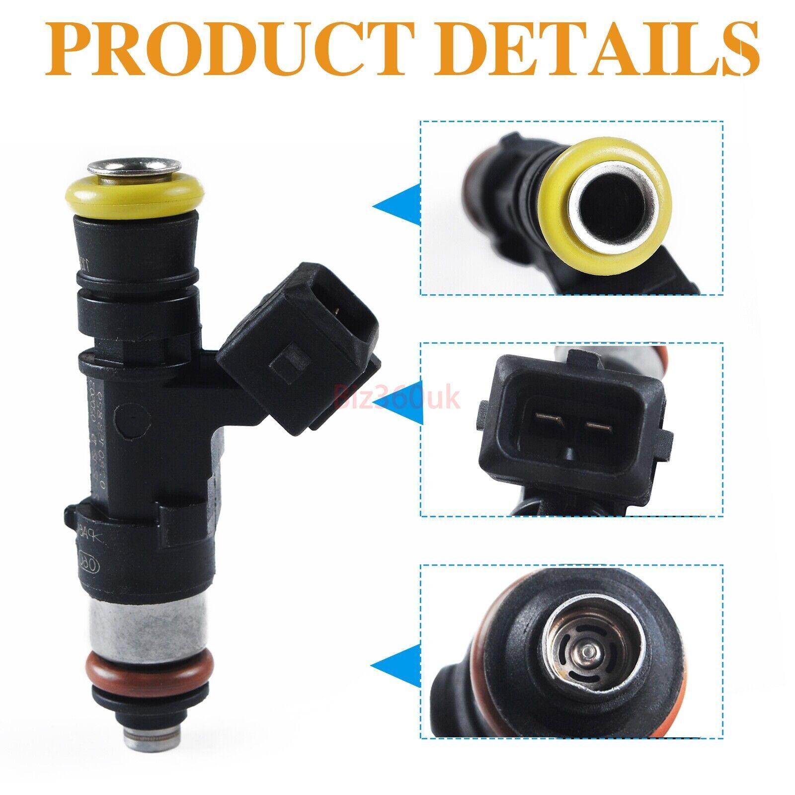 4Pcs Fuel Injectors 2200cc 210LB 0280158829 For Acura Honda Audi Mazda ...