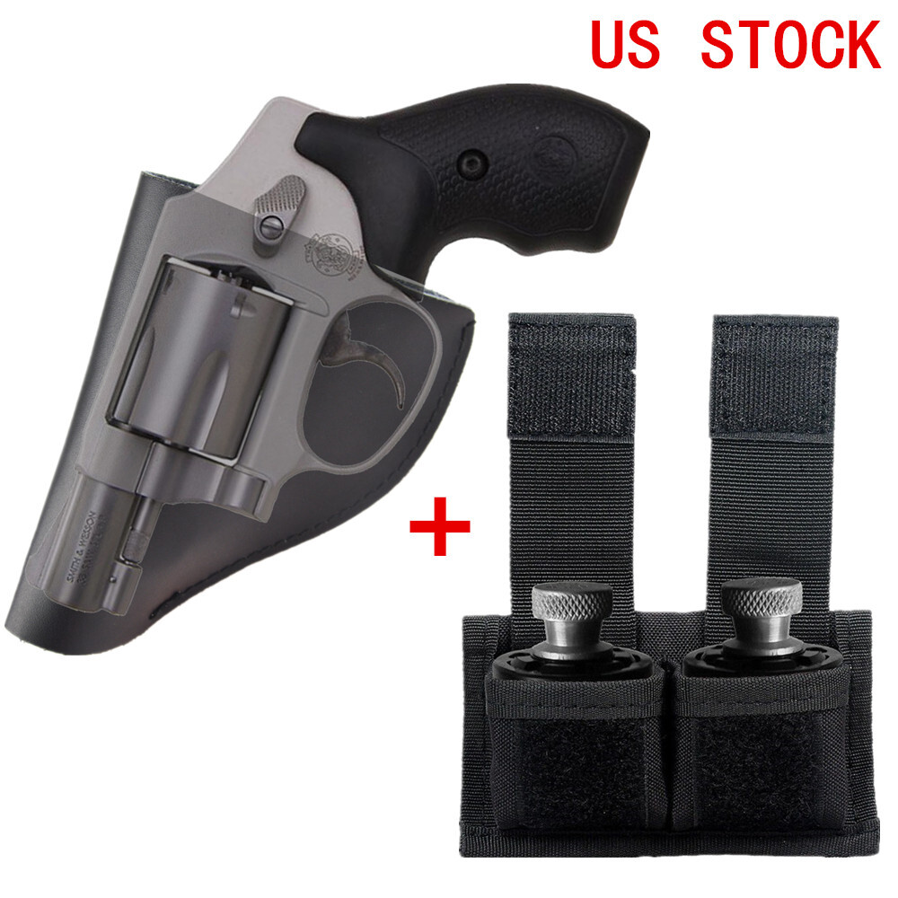 Tactical Revolver IWB Leather Gun Holster &Speedloader Mag Pouch ...